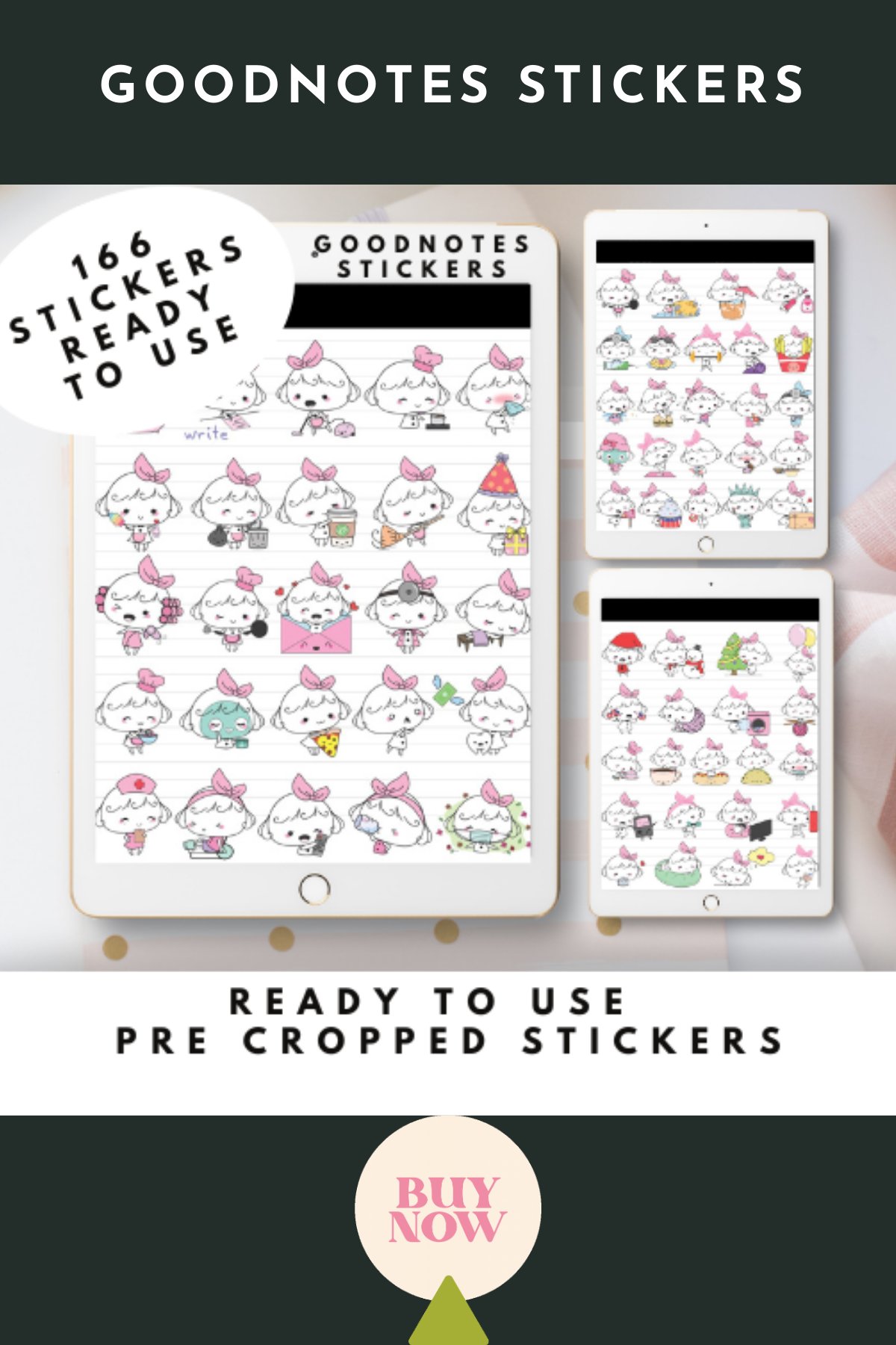 Pixie Girl Digital Planner Stickers GoodNotes