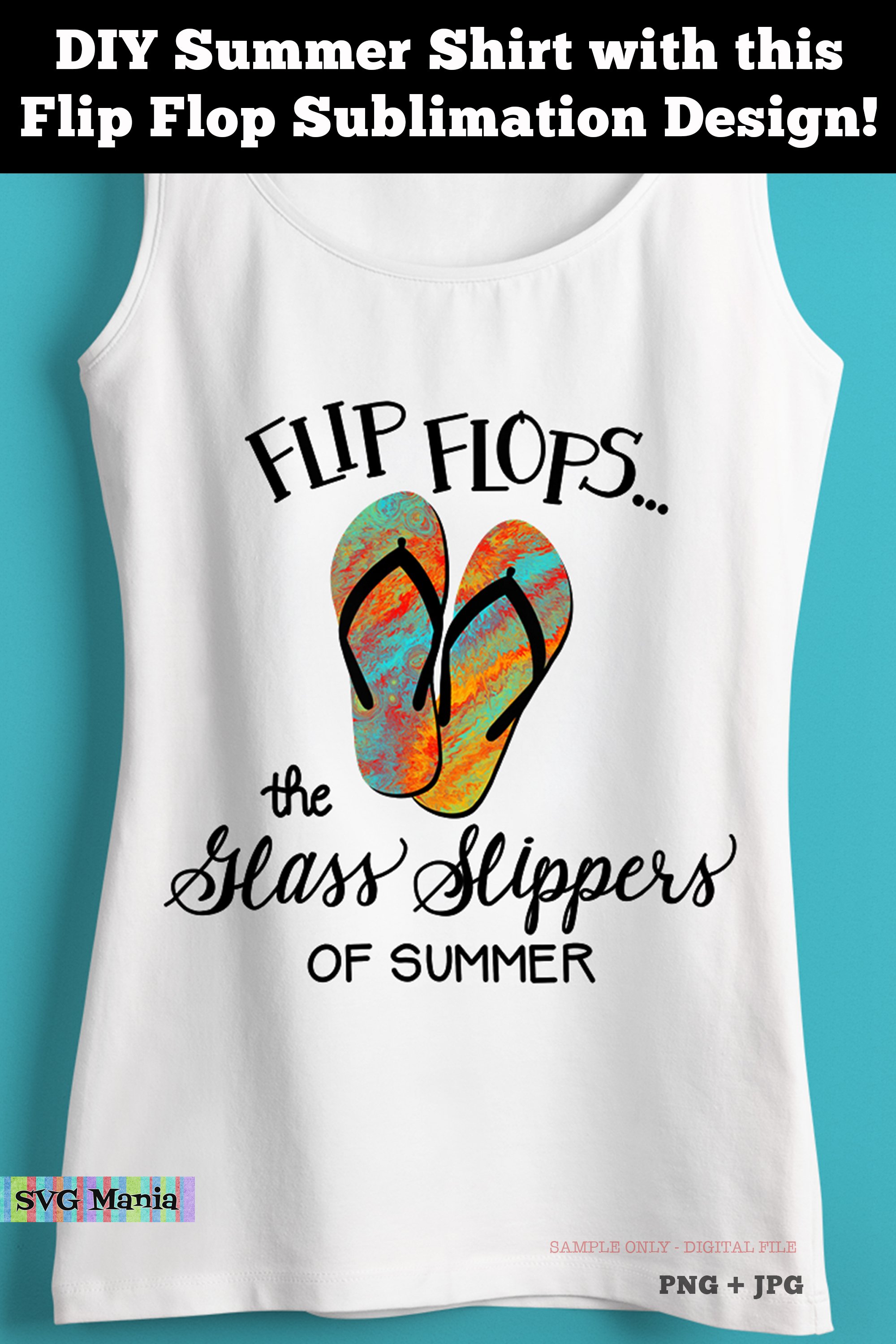 Flip Flops Sublimation PNG, Beach Sublimation PNG, Summer