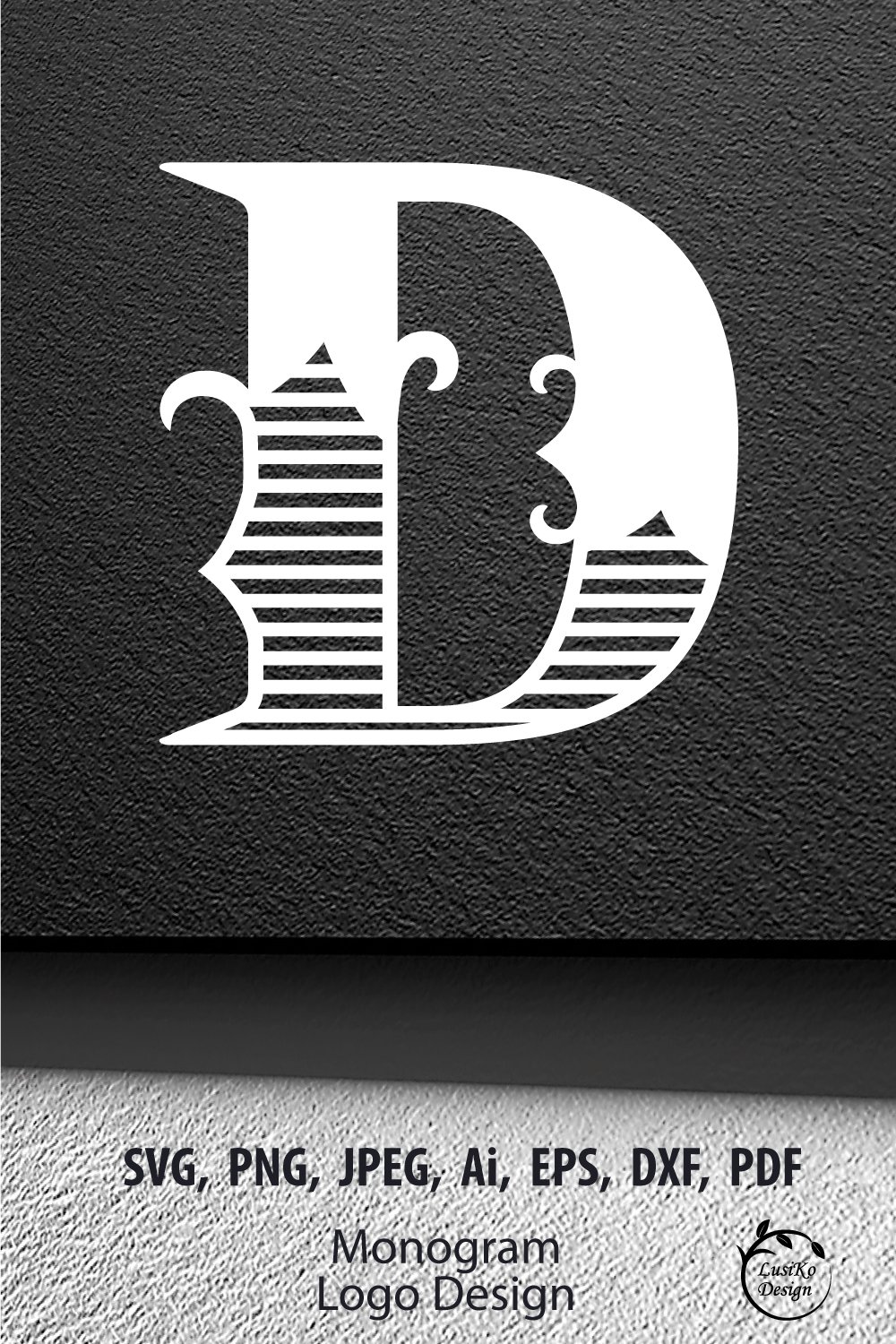 Monogram letter D. Logo Design Letter D. Men masculine sign