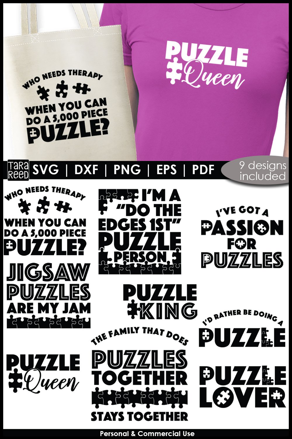 Jigsaw Puzzle SVG and Cut Files for Crafters