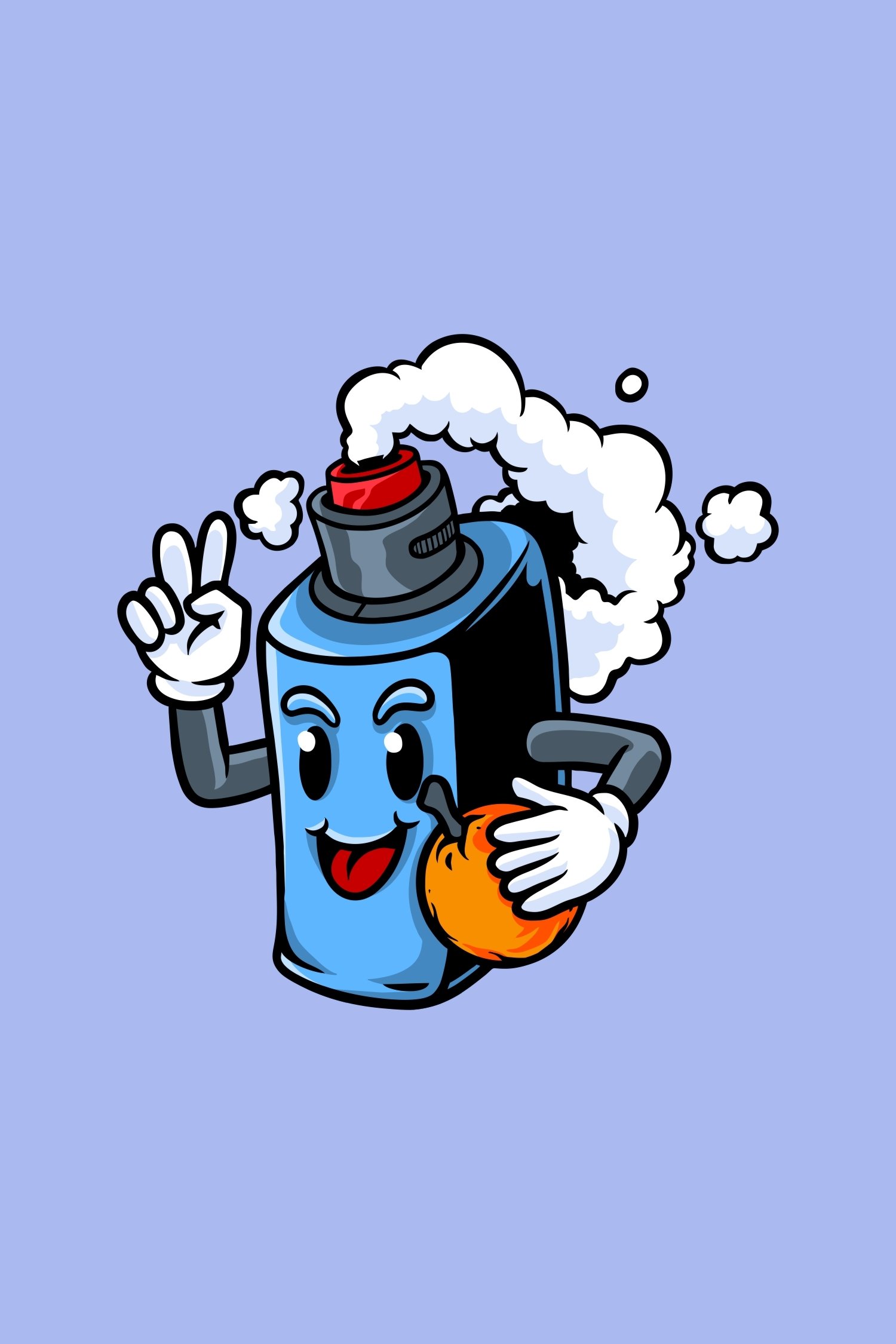 Vape Mascot Illustration Sublimation Design T Shirt