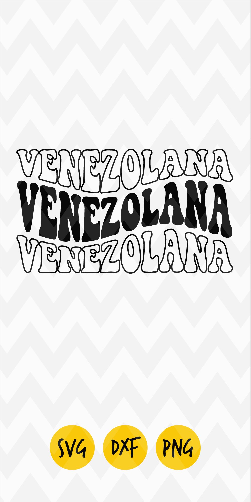 Venezuela trendy wavy letters for Cutting Machines