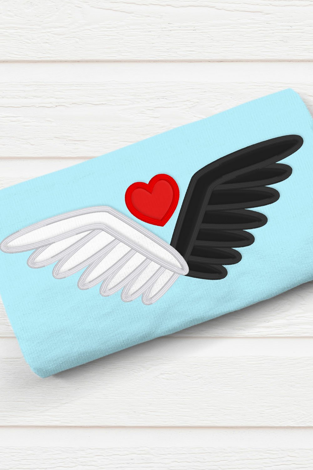 Angel and Demon Dual Wings Applique Embroidery File