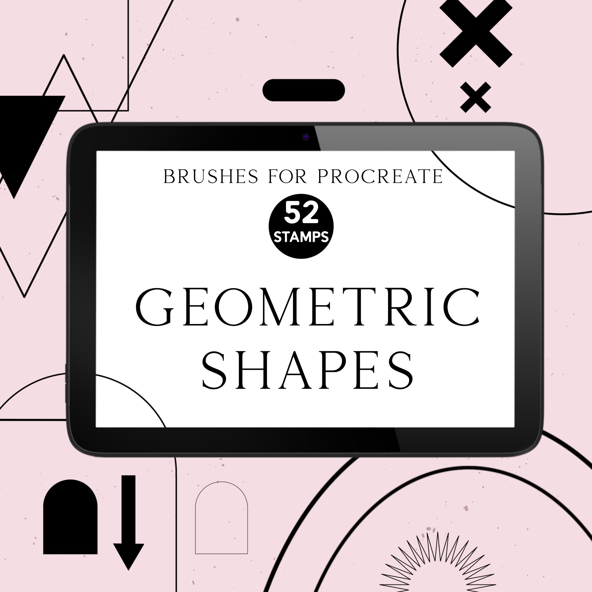 Procreate stamps Geometric shapes / Procreate brushes