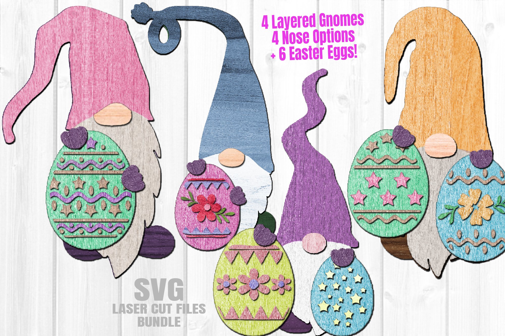 Easter Egg Gnome SVG Glowforge File Laser Cut (1238019)