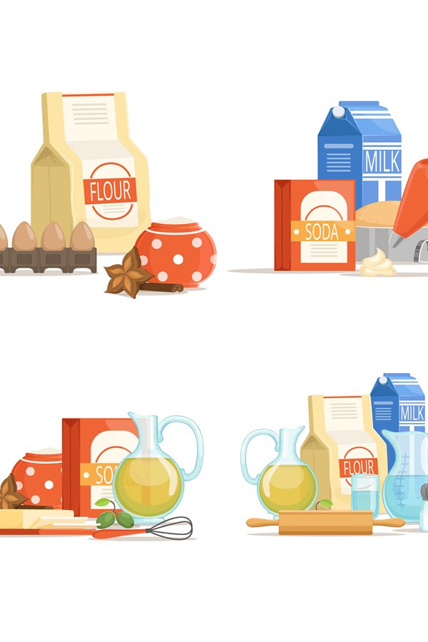 Vector cartoon cooking ingridients or groceries (814958)