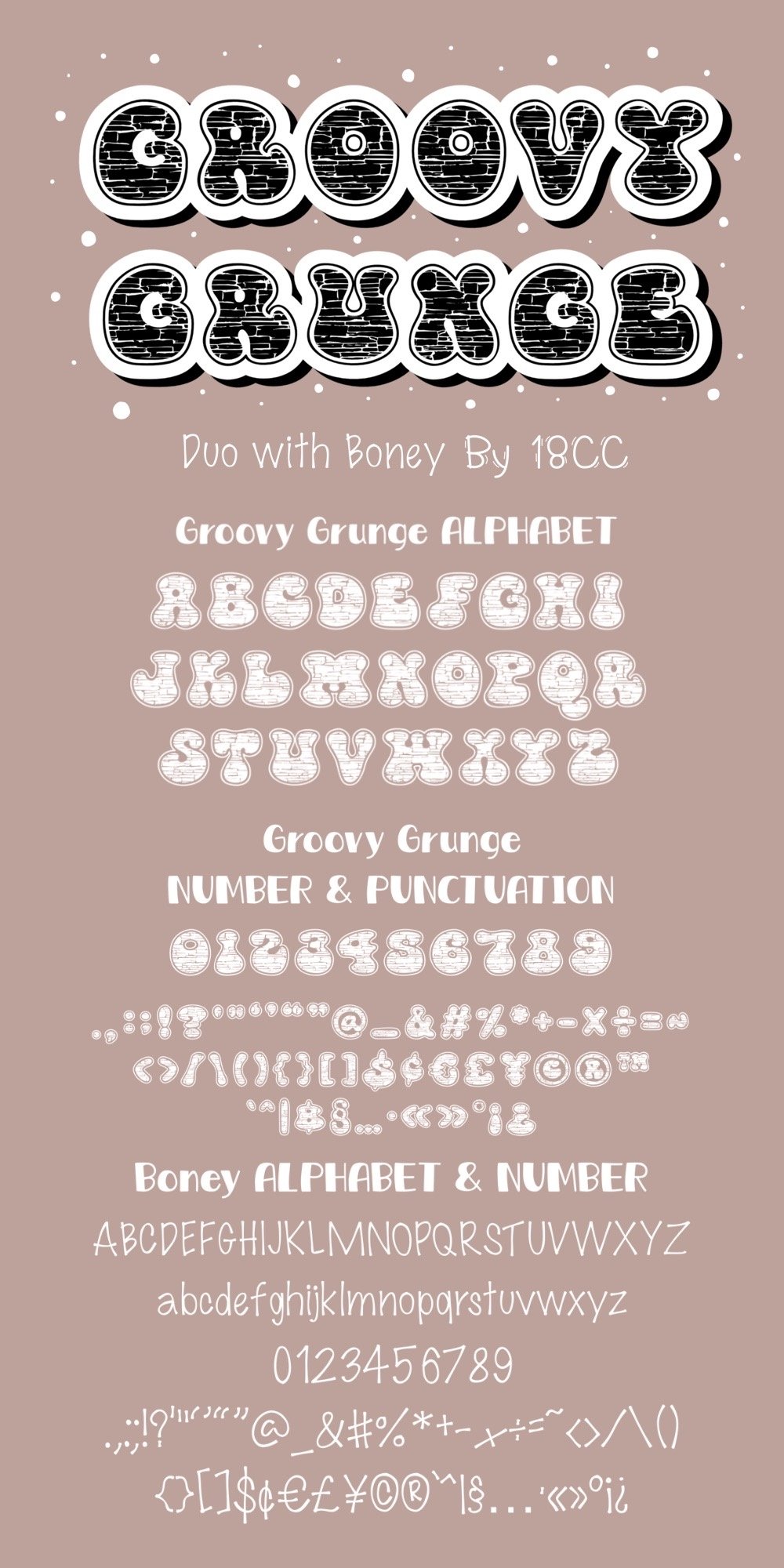 Groovy Grunge and Boney Duo Fonts