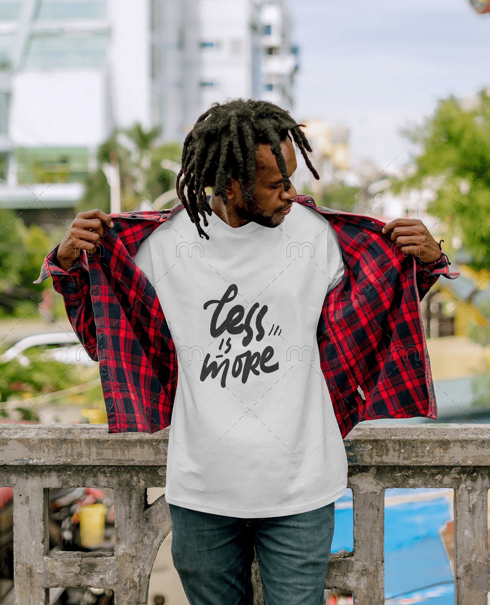 Less is more. Hand lettered minimalist quote