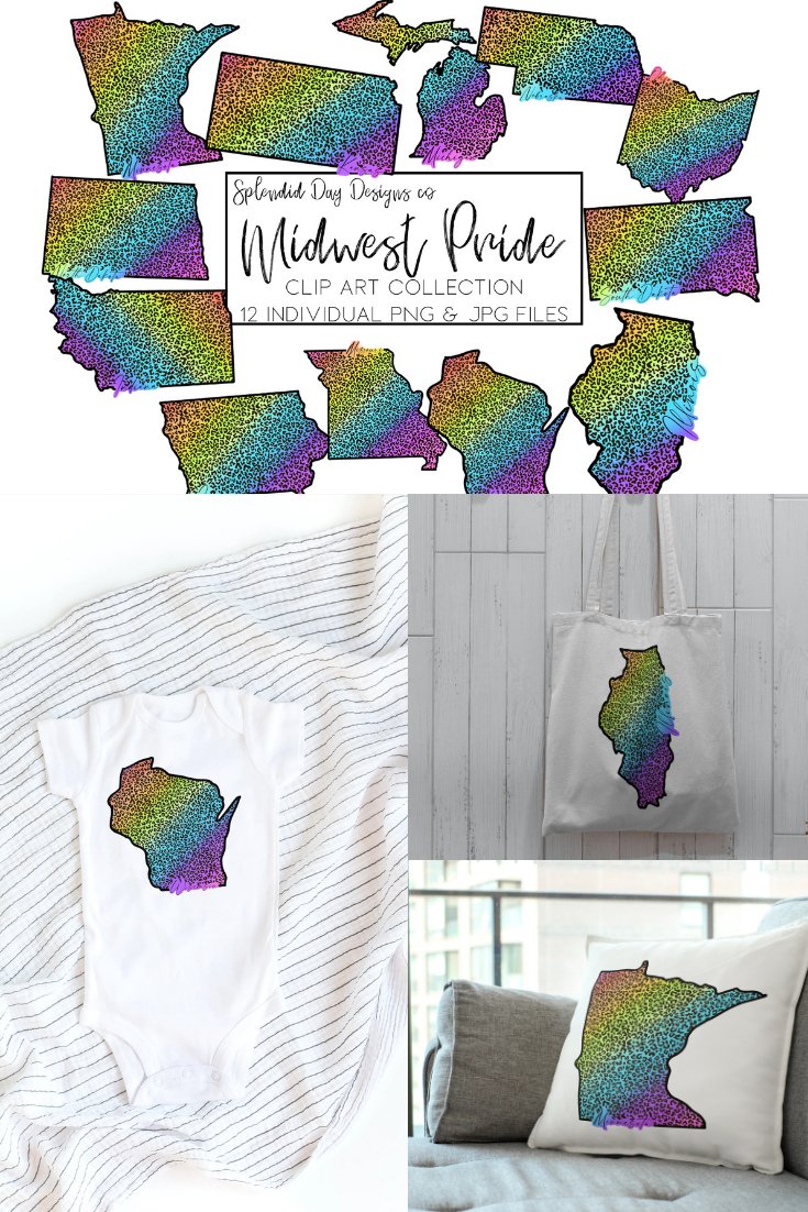 Midwest Pride States Clip Art