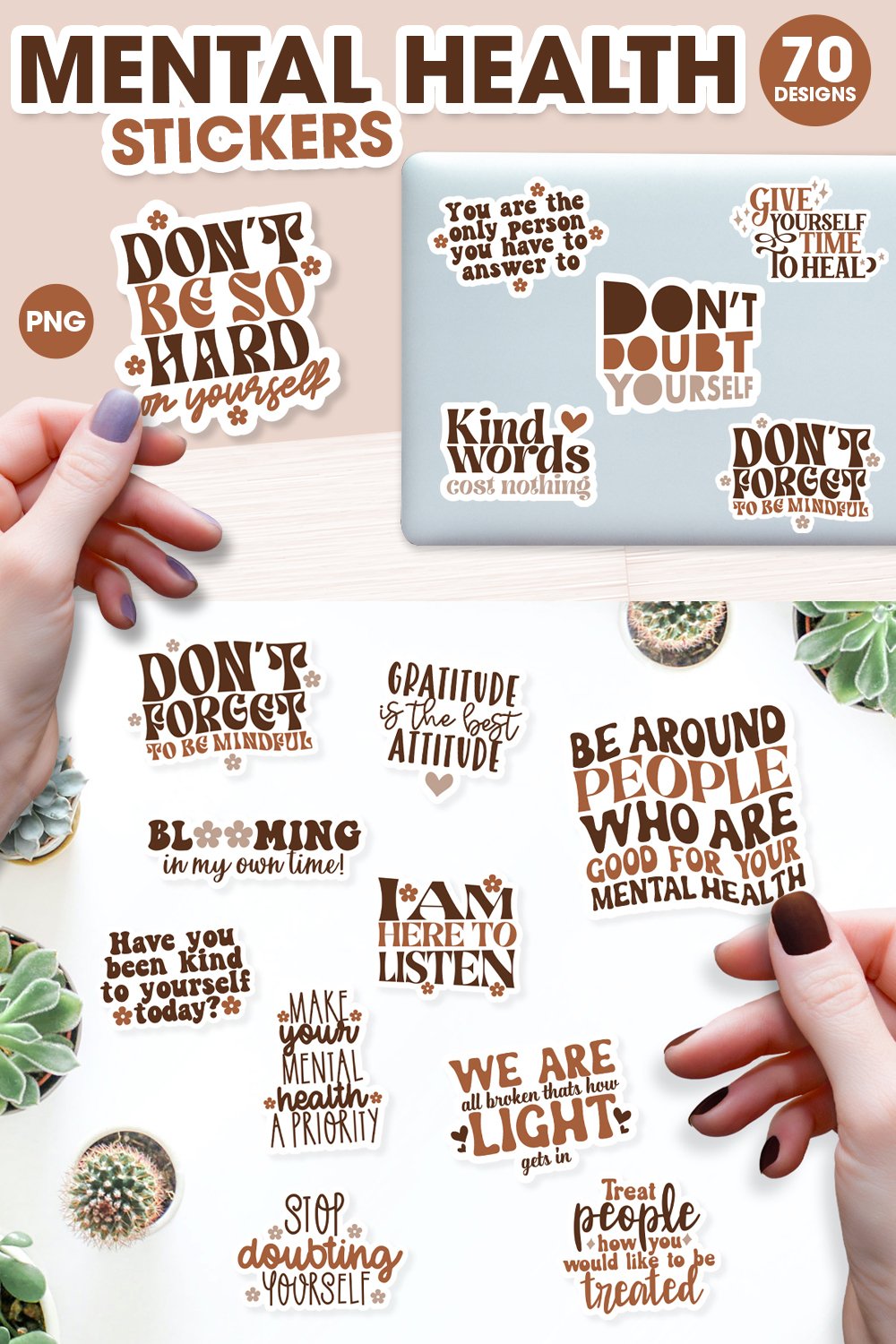 Mental Health Sticker Bundle | Printable stickers