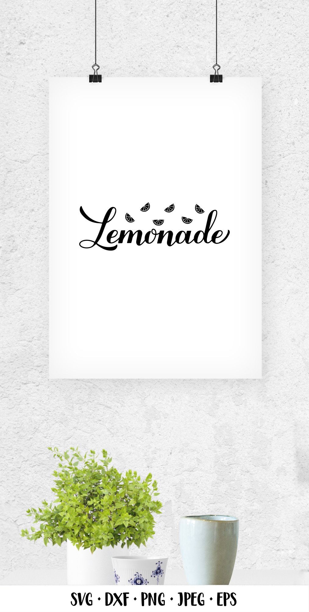 Lemonade calligraphy SVG. Lemonade sign. Kitchen decor