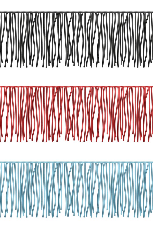 Ruffles edge, fringe seamless rows vector garments component