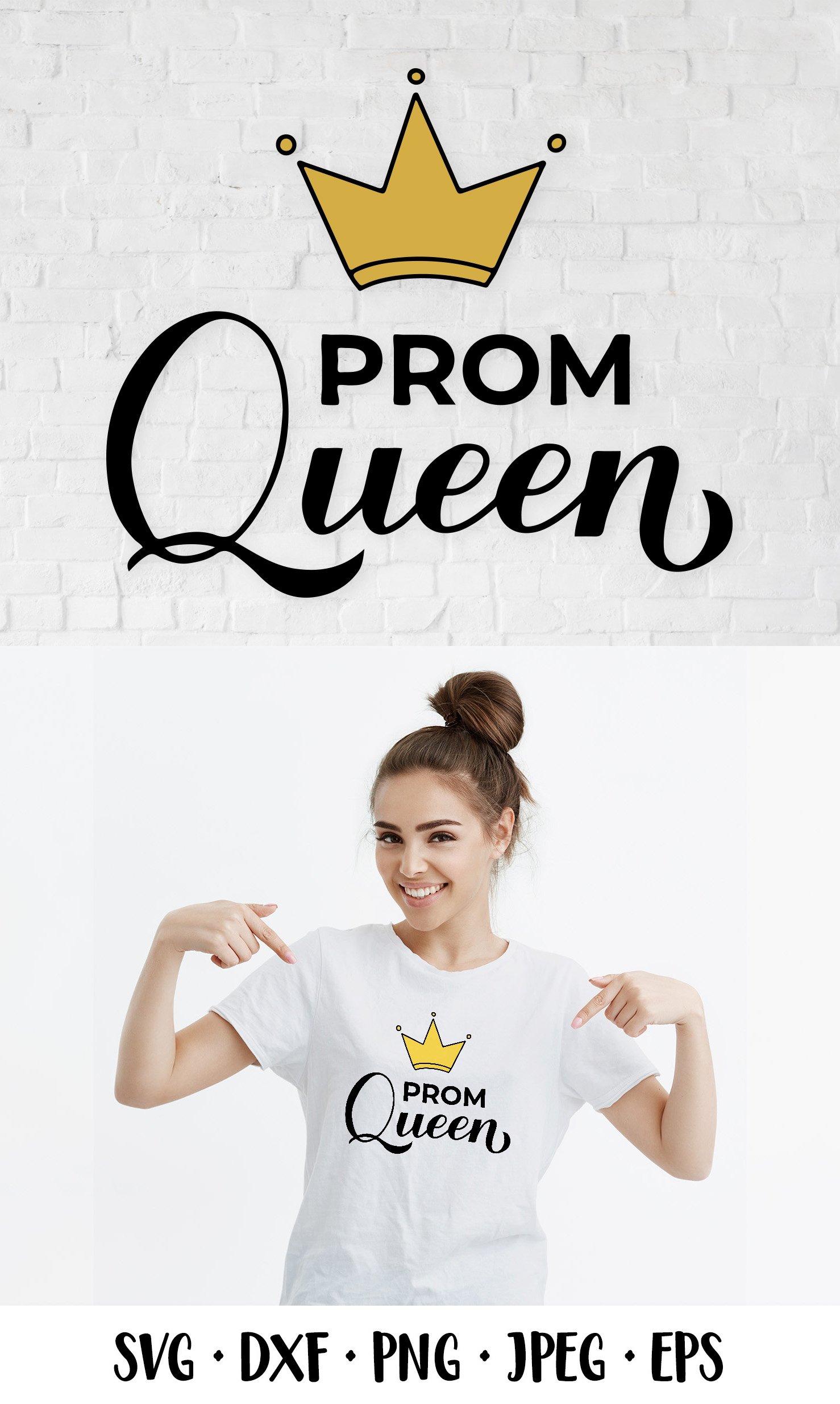 Prom queen SVG. Funny Graduation quote typography