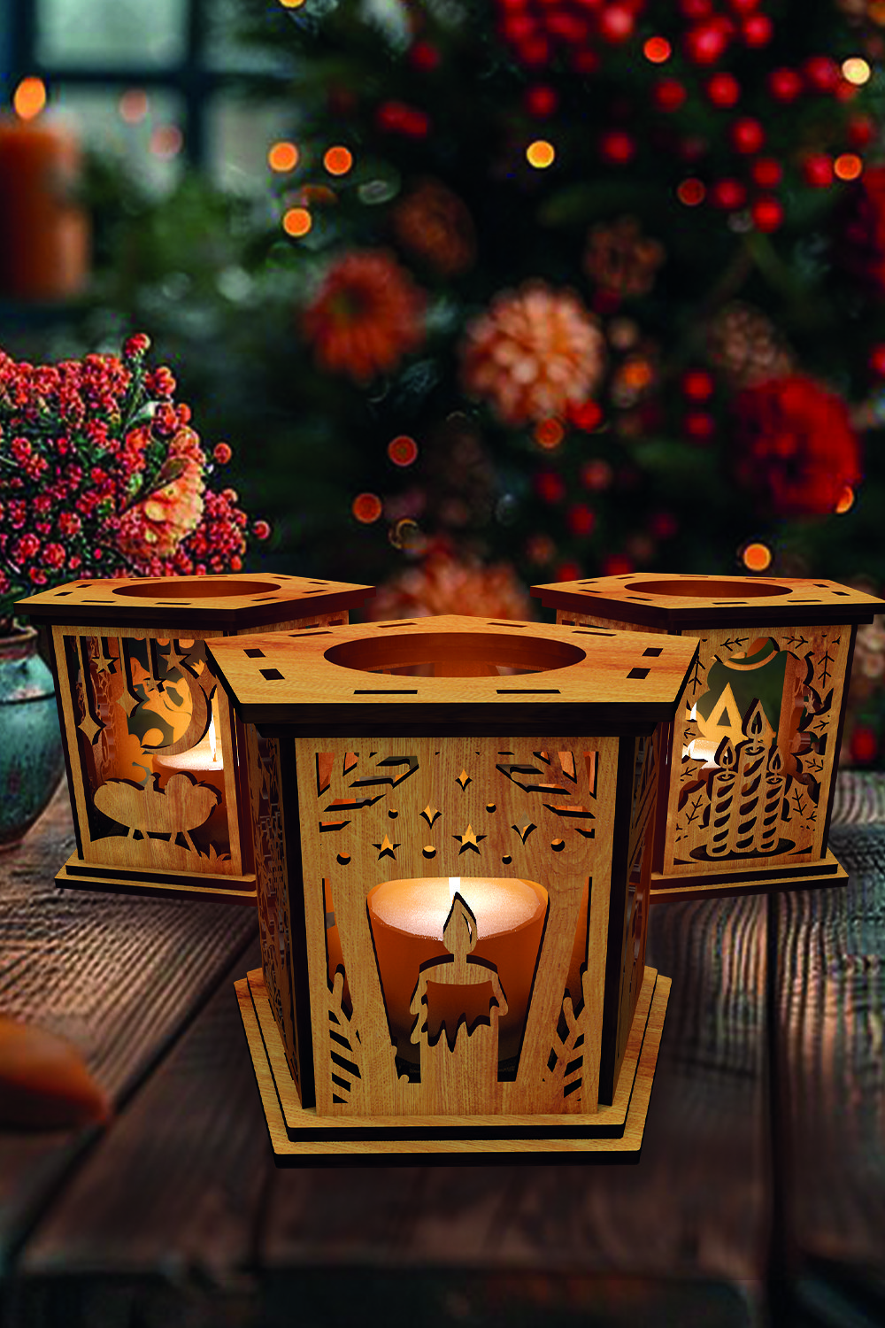 Christmas Tea Light Templates