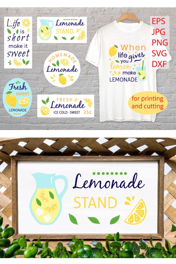 Lemon and lemonade SVG Bundle, lemonade label