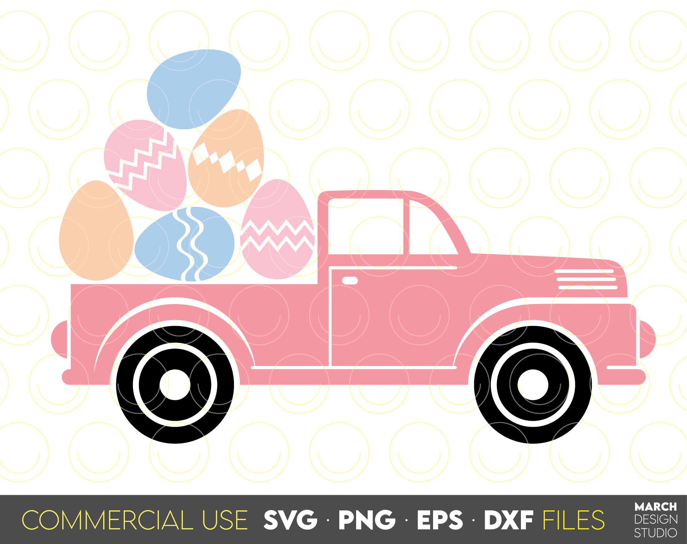 Bunny Truck | Easter Eggs SVG | Easter Decoration