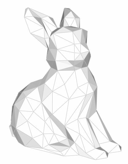 Rabbit 3D Papercraft template