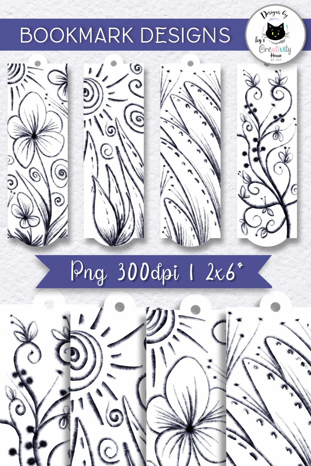 Botanical Printable Bookmarks | Floral Bookmark Designs