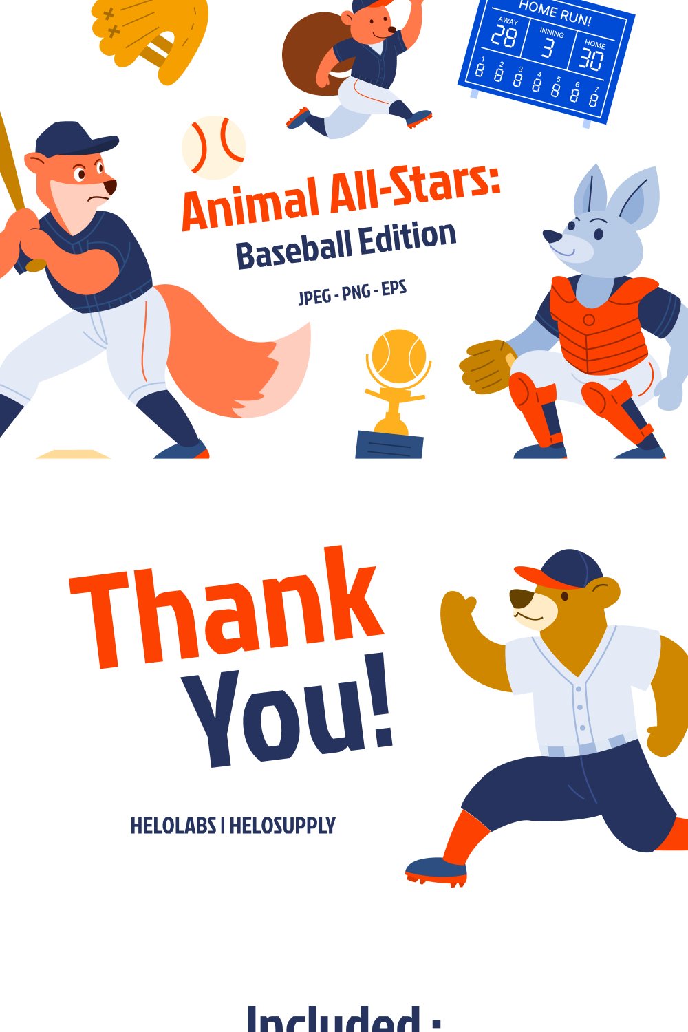 Animal All-Stars: Baseball Edition | Fun Sports Illustration