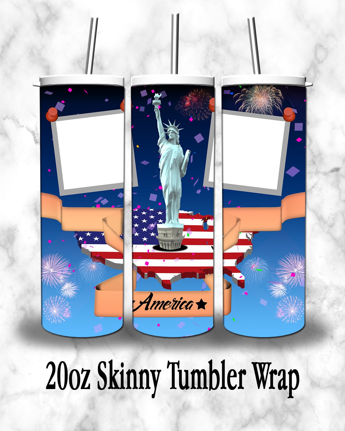 Photo Frame USA Tumbler America 4th July