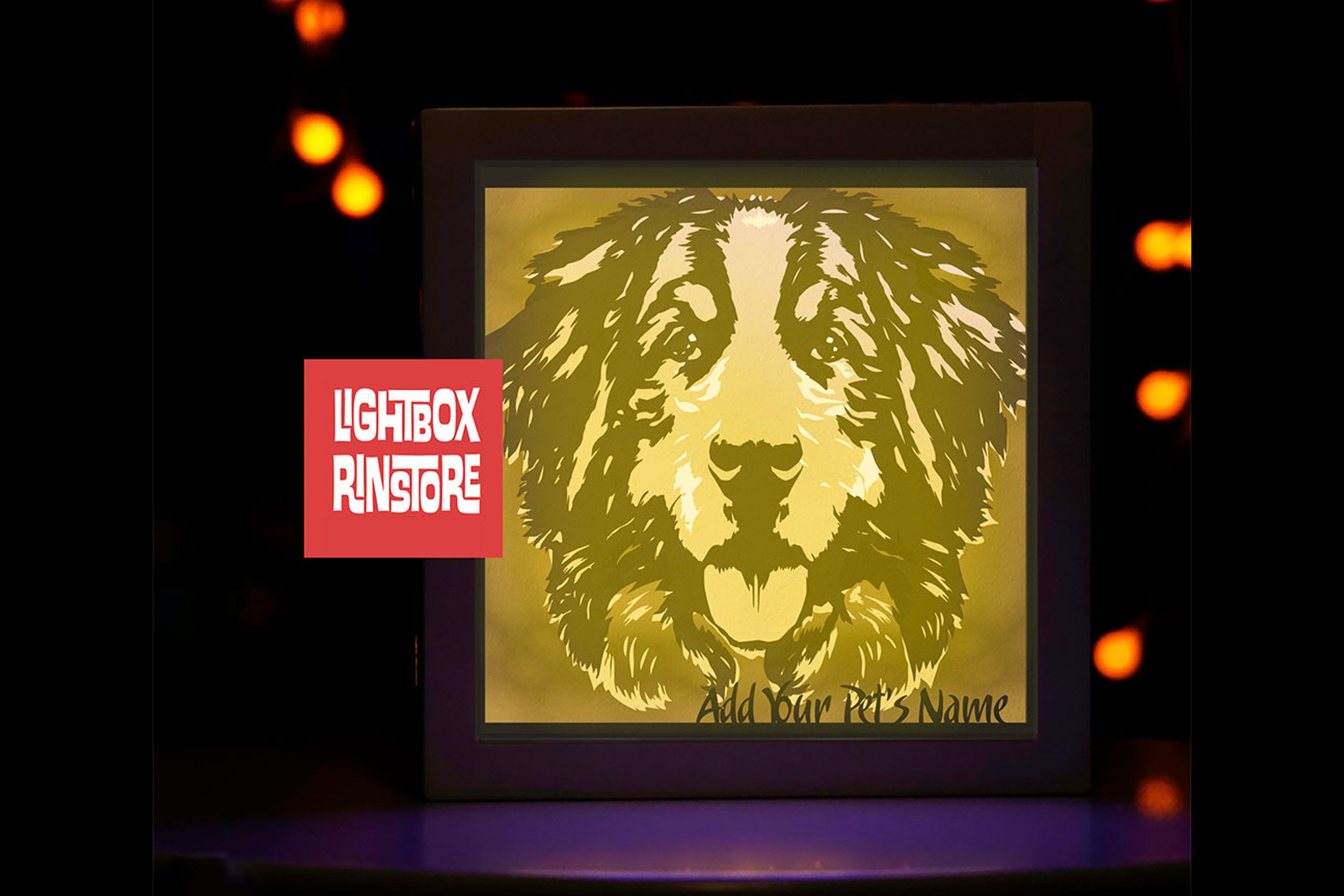dog paper light box template shadow box template shadow box
