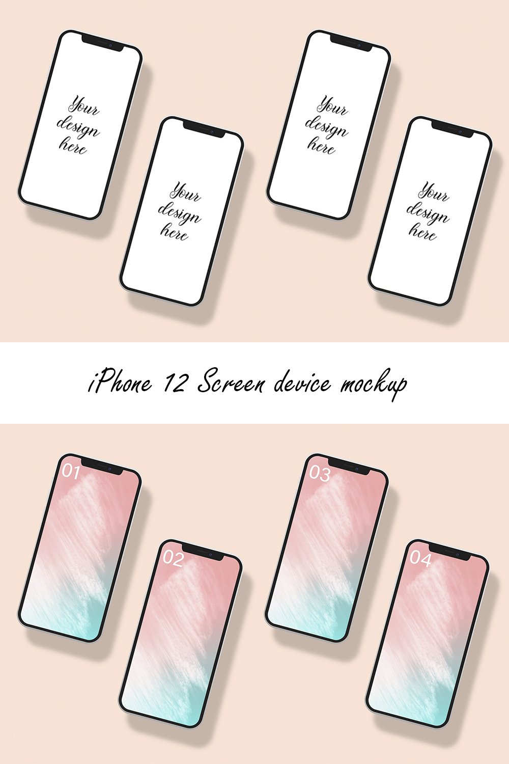 iPhone 12 Screen device mockup. (1369797)