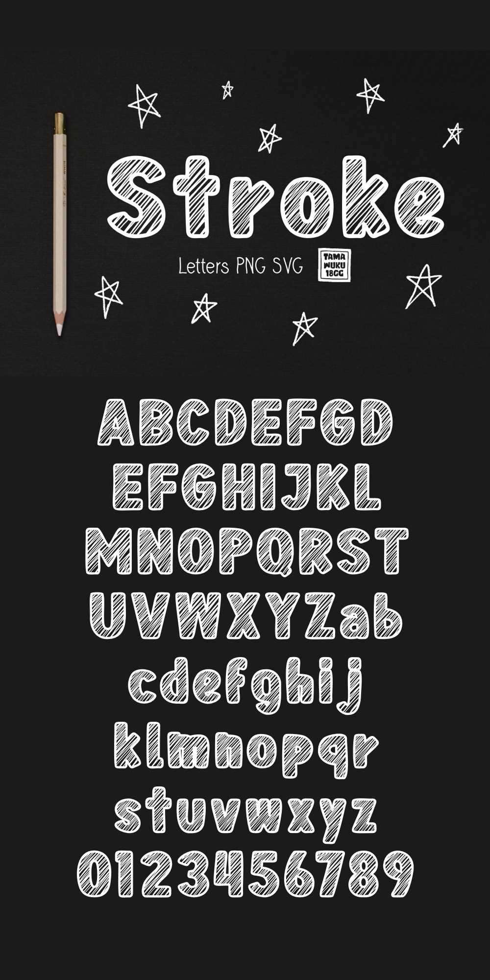 Stroke Letters PNG SVG