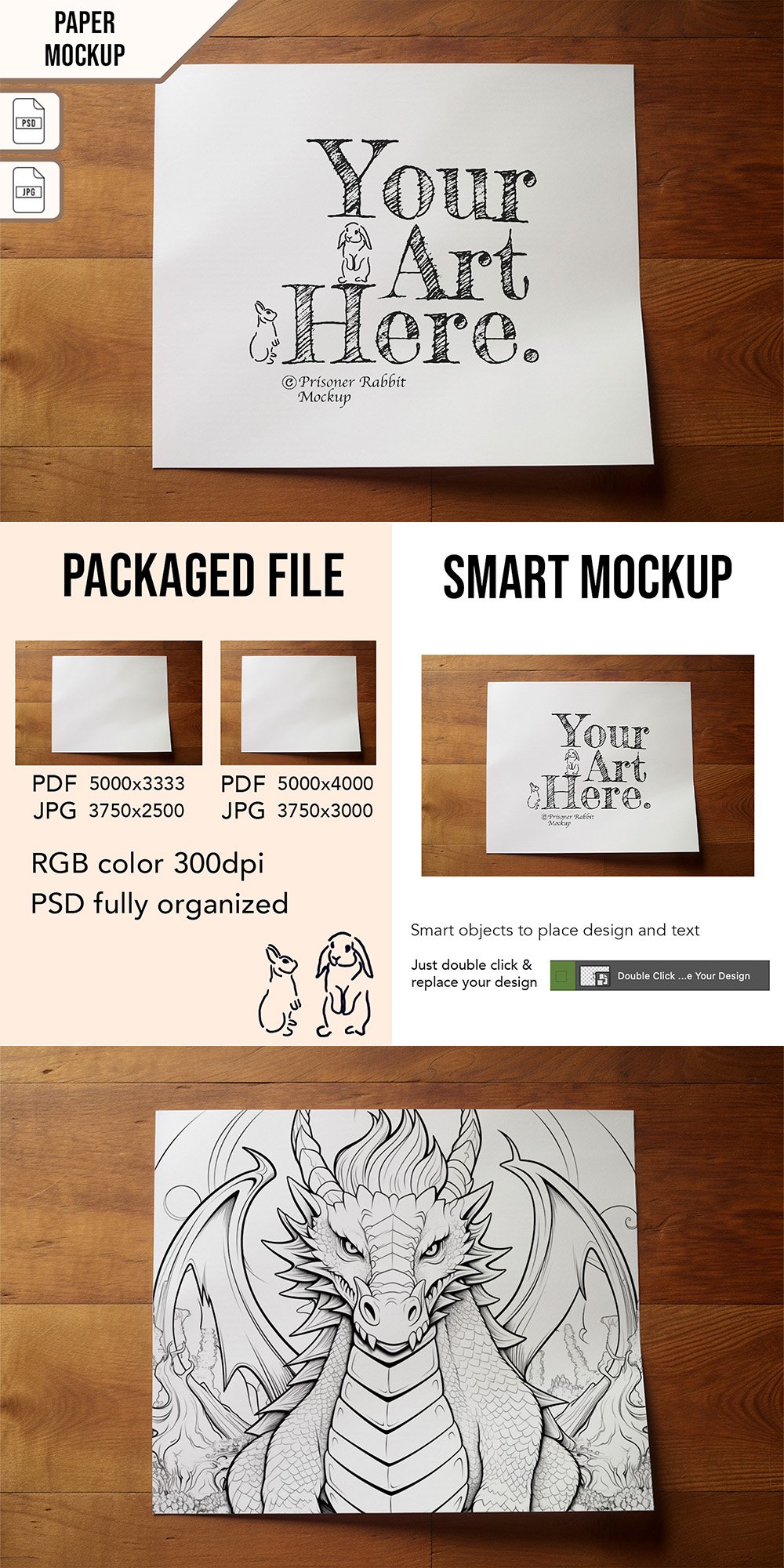 Sketch Pad Drawing Smart Mockup PSD & JPG Template (2774523)