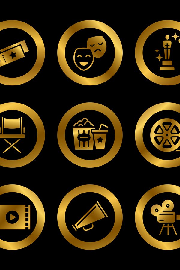 Golden hollywood movie, theater performance