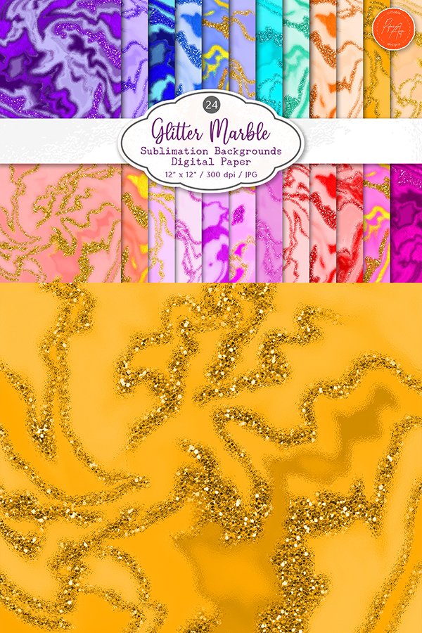 Marble digital paper, glitter marble textures, scrapbooking
