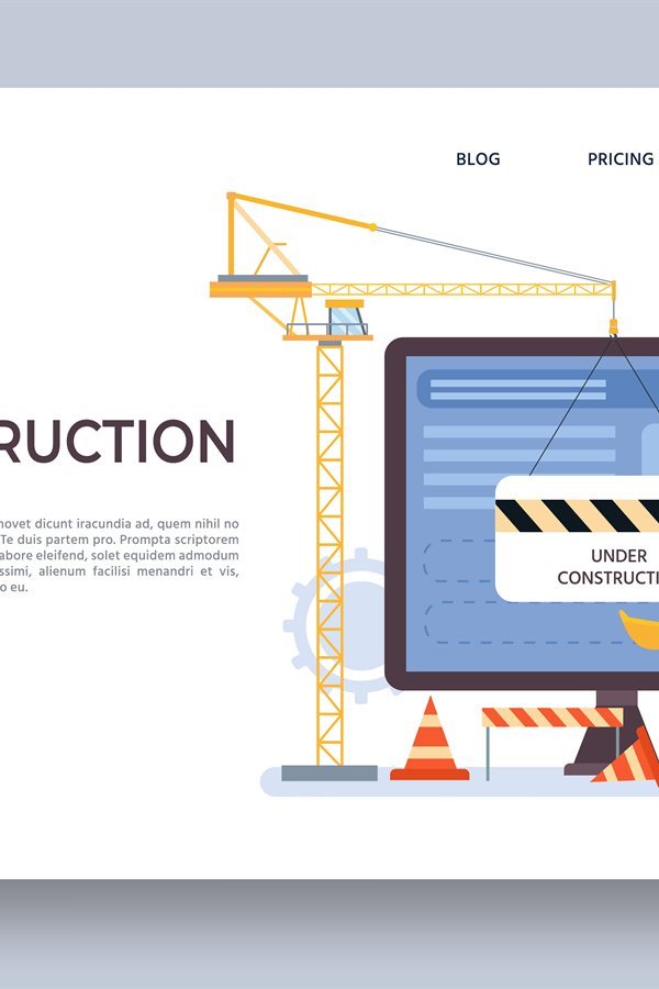 Website under construction. Landing page of developing site