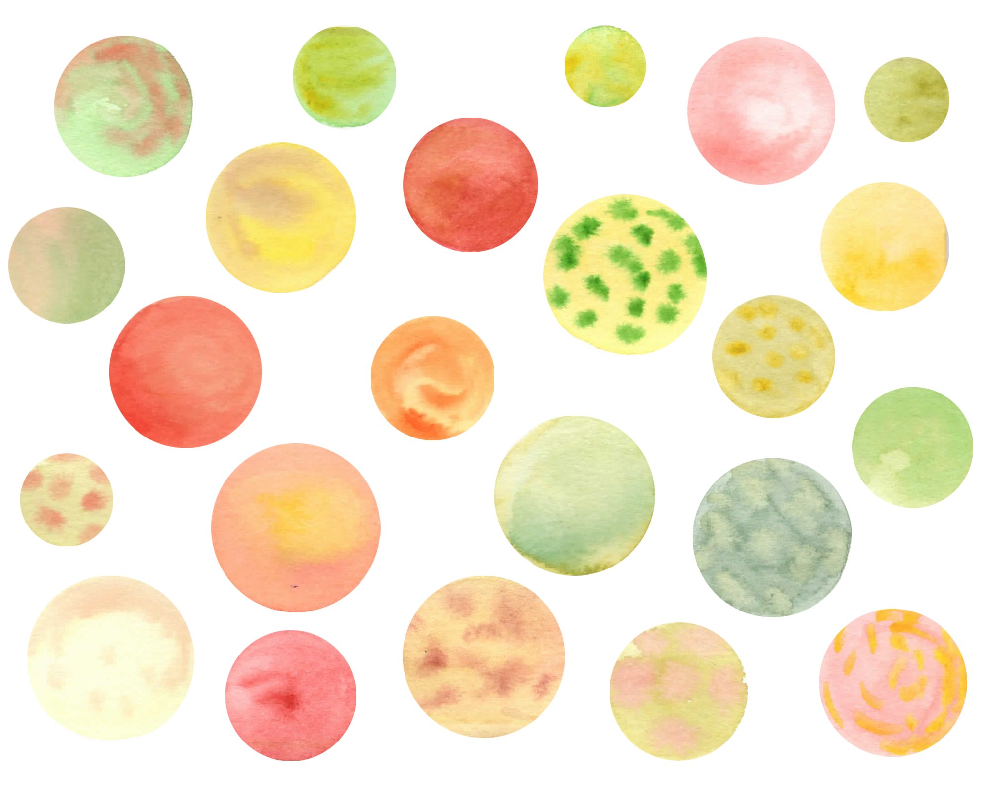 Watercolor dots, Circle clipart, Abstract, Splashes clip art