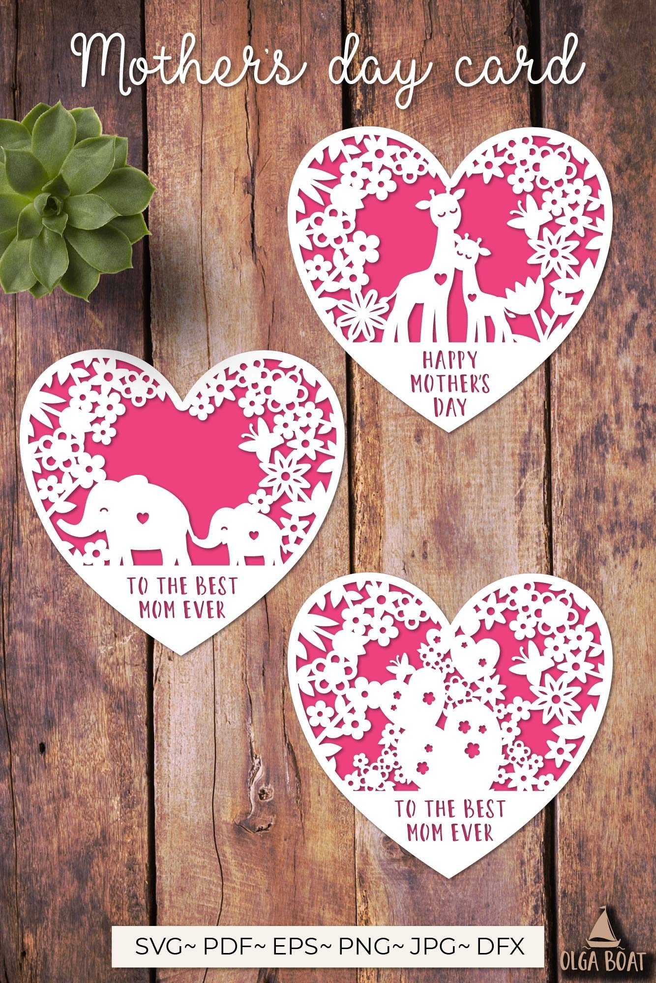 To the best mom ever, Happy Mothers day card papercut bundle