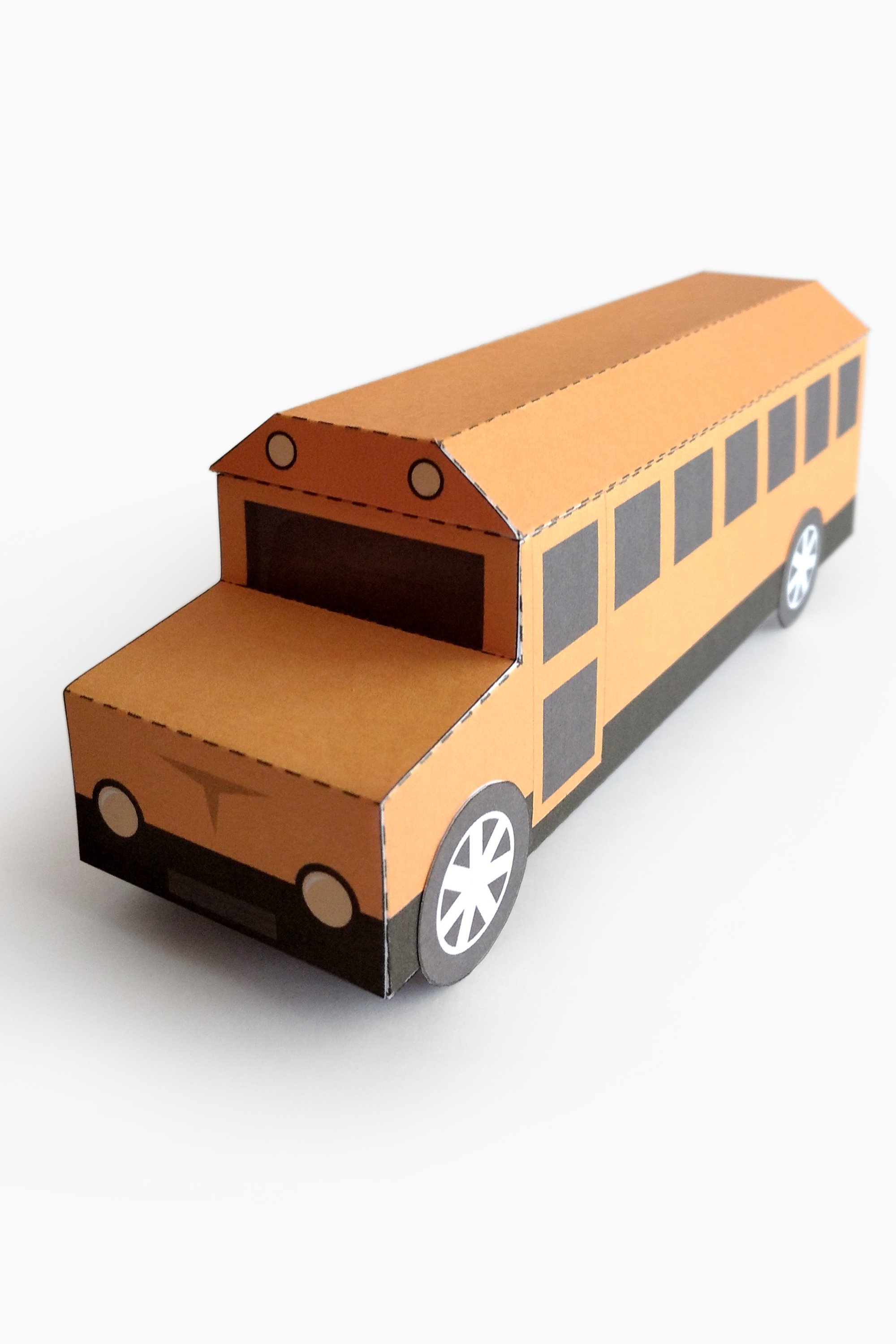 BUS Type C. Paper Craft School Bus / Gift Box