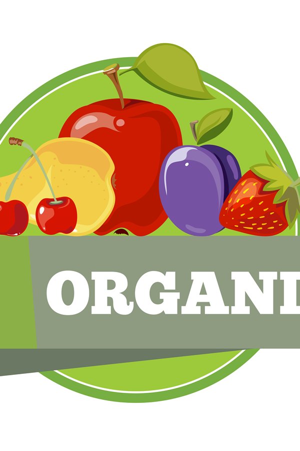 Natural organic fruits logo, label, badge template (790755)