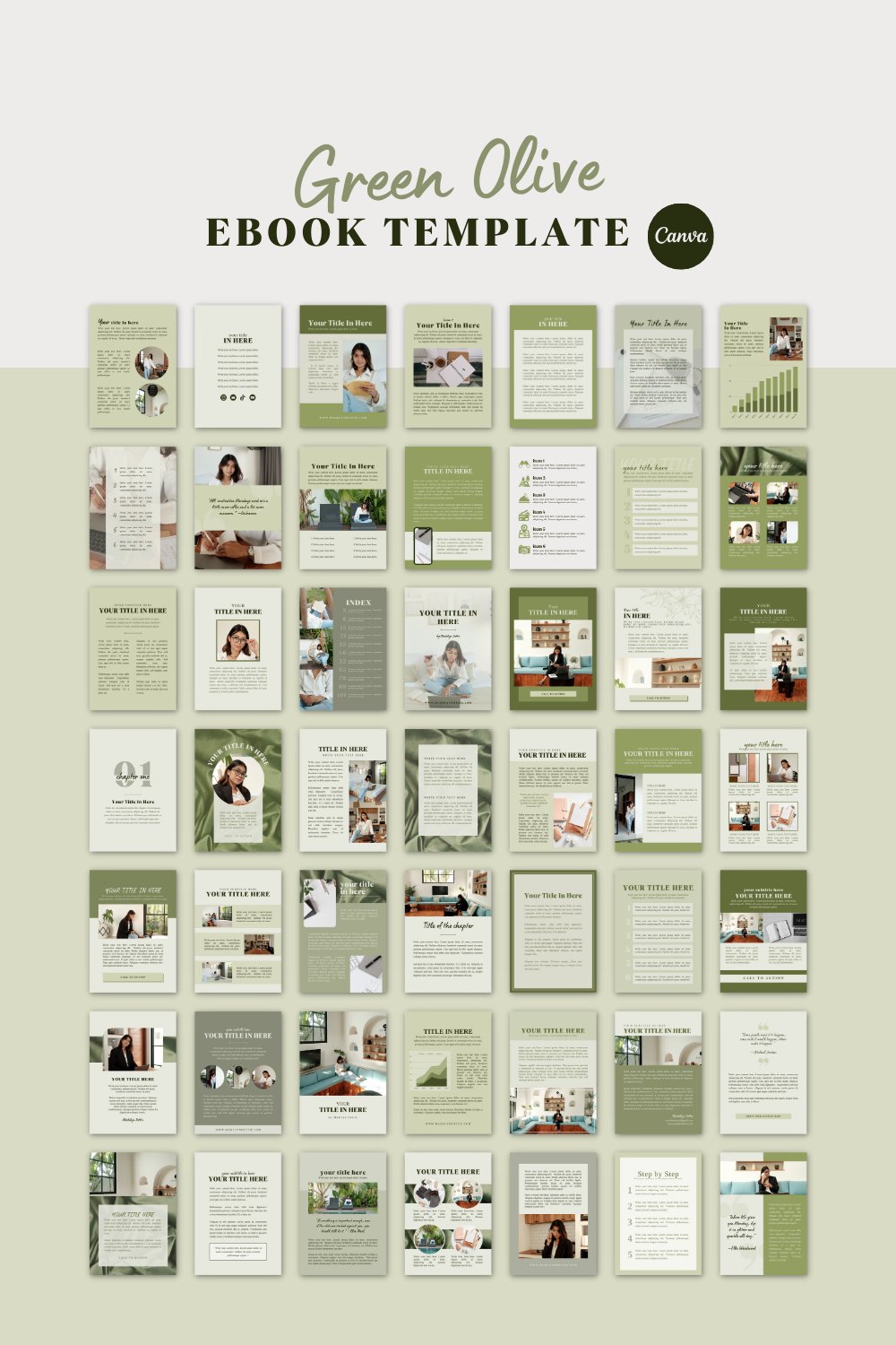 EBOOK Green Olive CANVA TEMPLATE