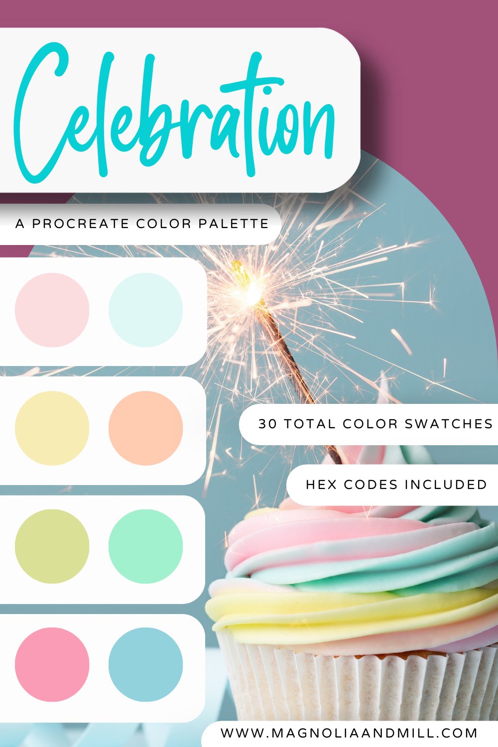 Celebration Procreate Color Palette | HEX Codes Included