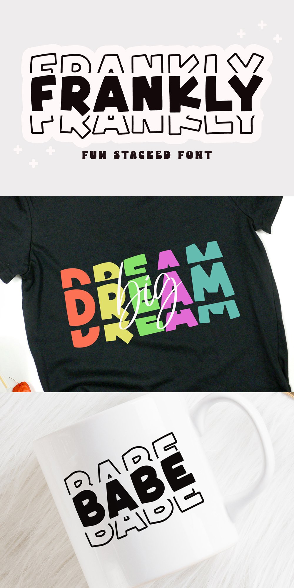 Frankly Stacked - Bold Cute Stacked Font