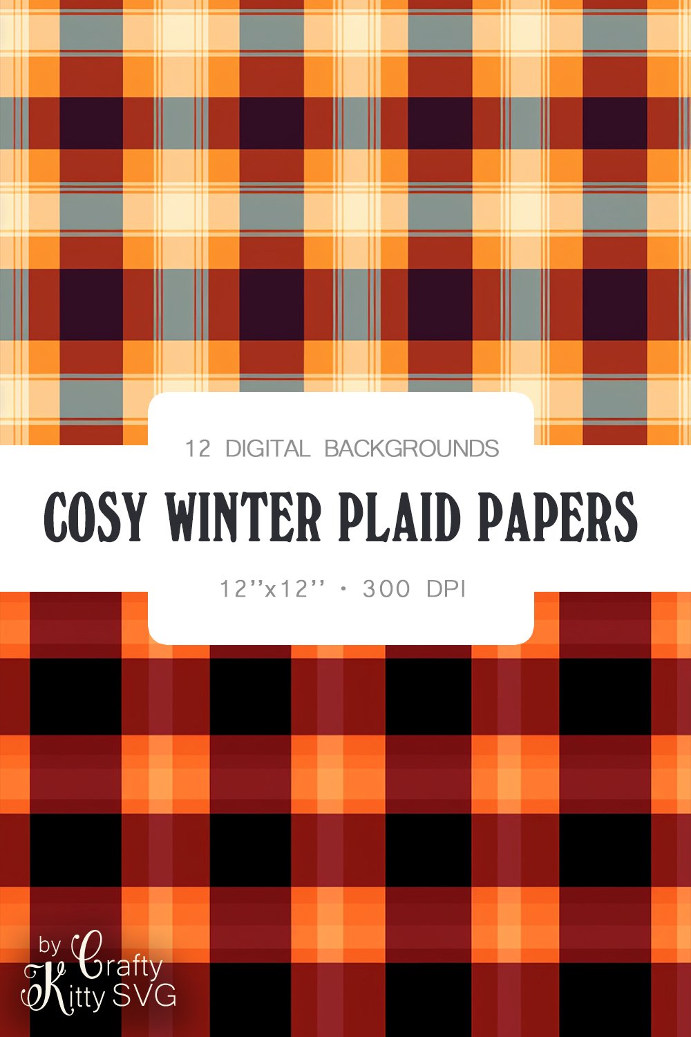 Tartan Plaid Papers, Winter Cosy Xmas Textile Backgrounds