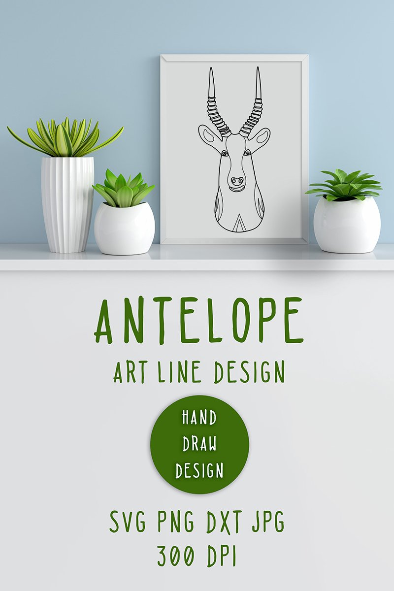 Antelope art line design