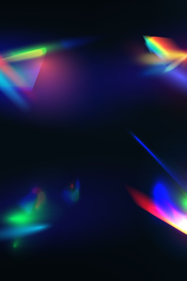 Realistic diamond reflection, rainbow light optical effect.