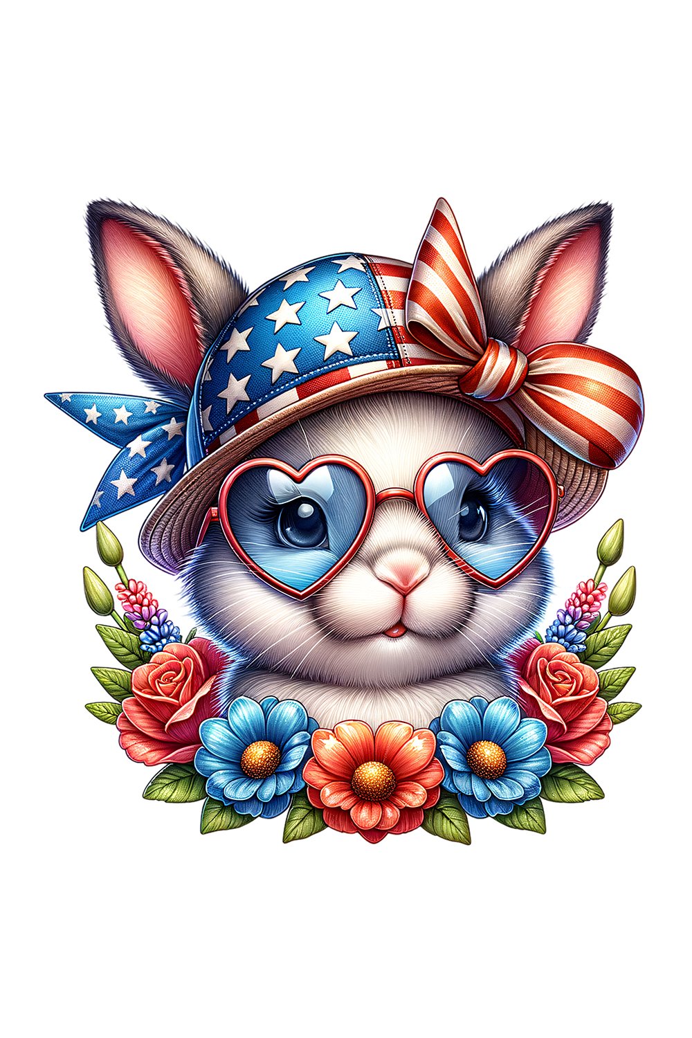 Bunny Clipart, USA Flag, Patriotic Clipart, 4th of (3678863)