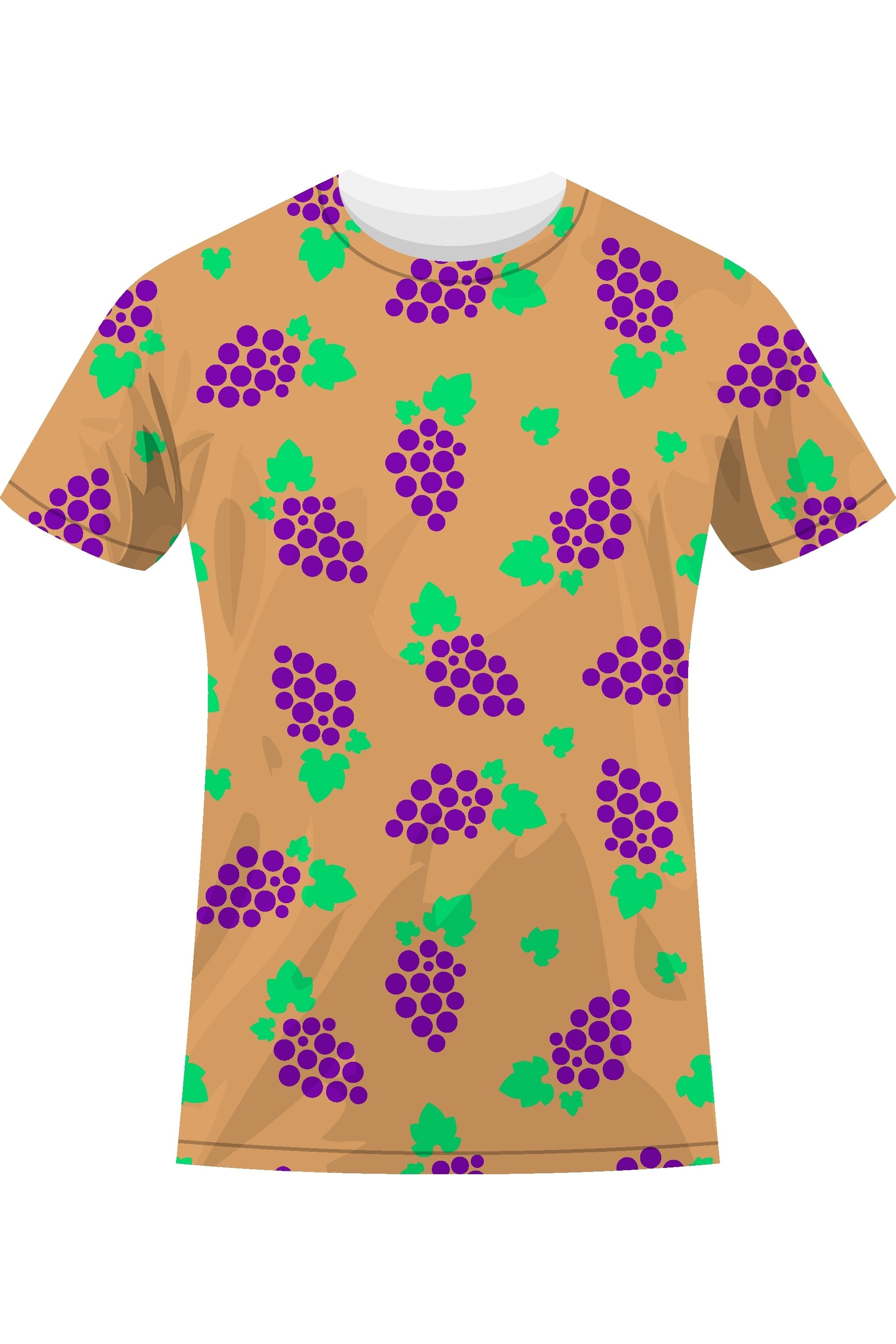 T shirt decorated seamless pattern sketchy bunch of grapes