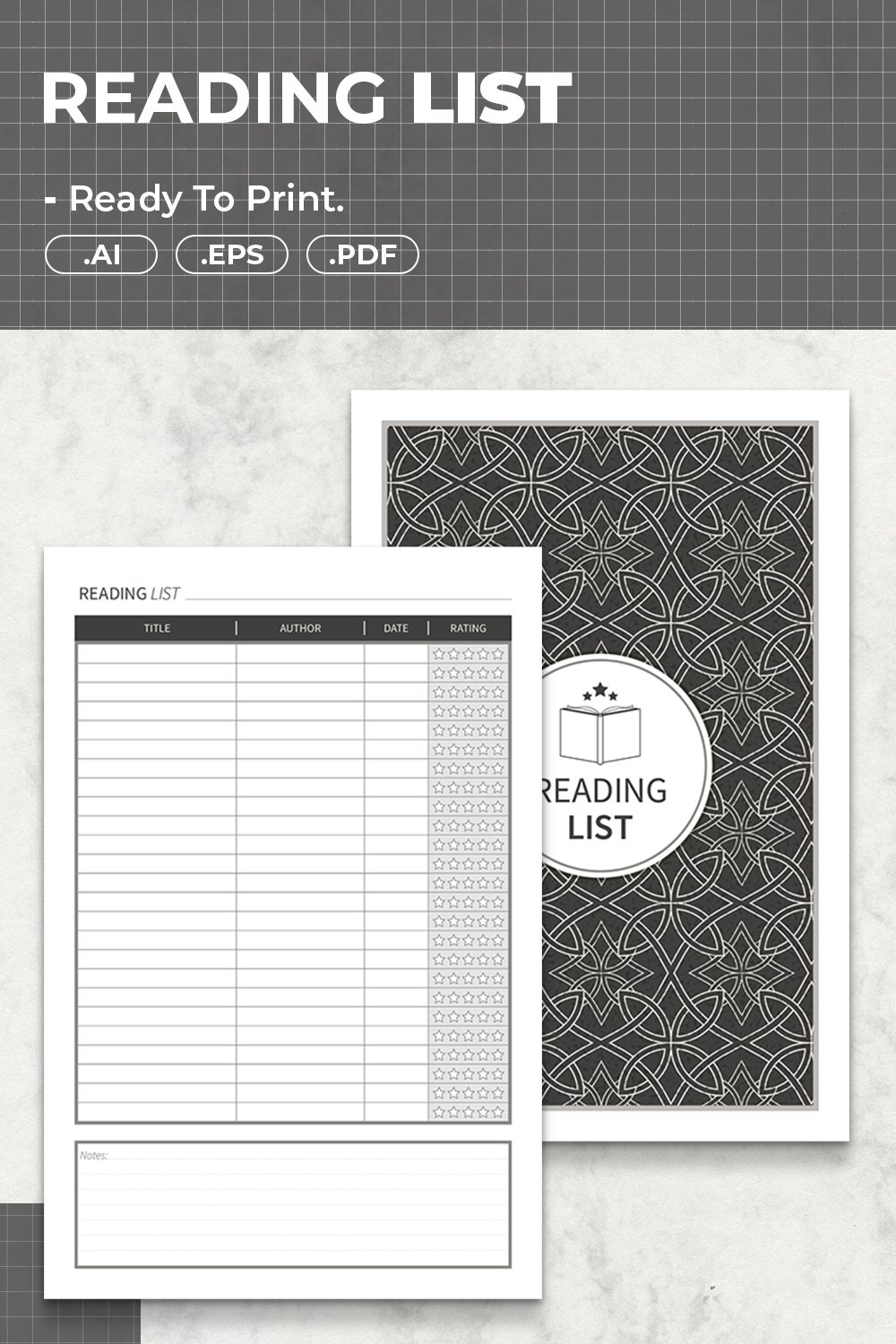 Reading List | Printable Template