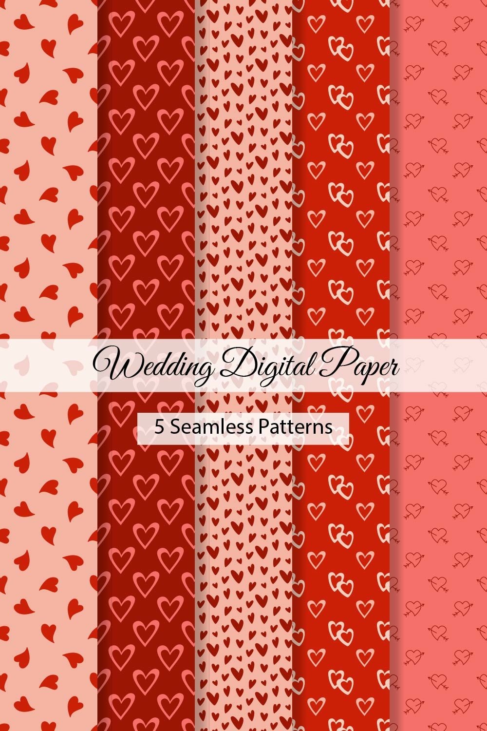 Wedding digital paper|Seamless Pattern Set