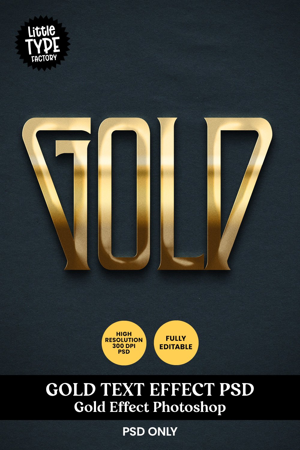 GOLD TEXT EFFECT PSD | Gold Effect Photoshop