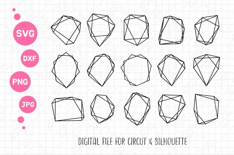geometric frame svg | Double line frame bundle svg (1794816)