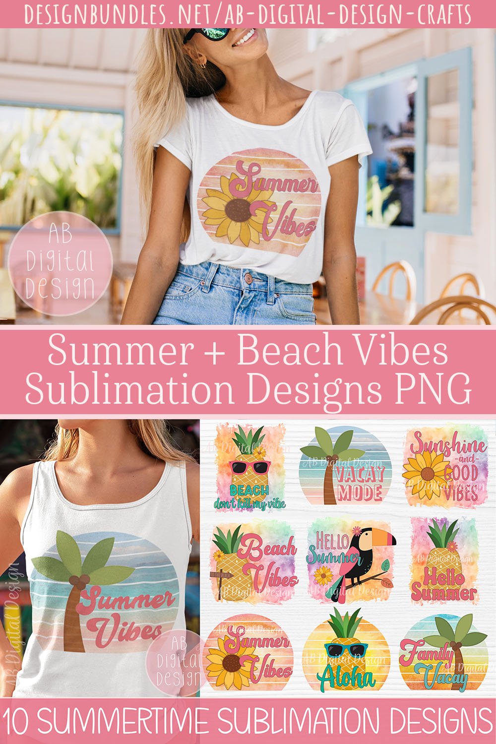 Tropical Summer Sublimation Designs Bundle