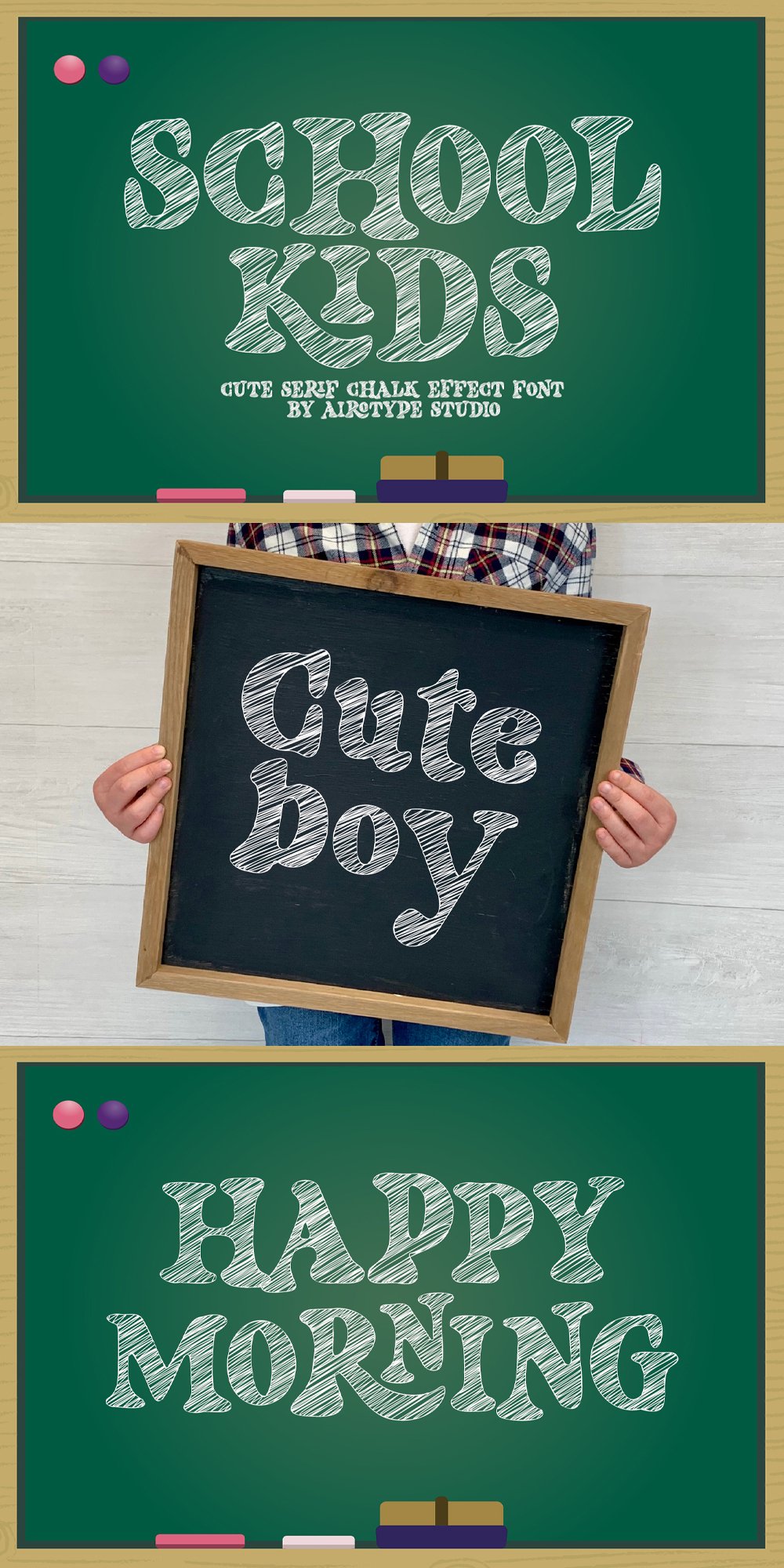 School Kids - Cute Serif Font with Chalk Accent