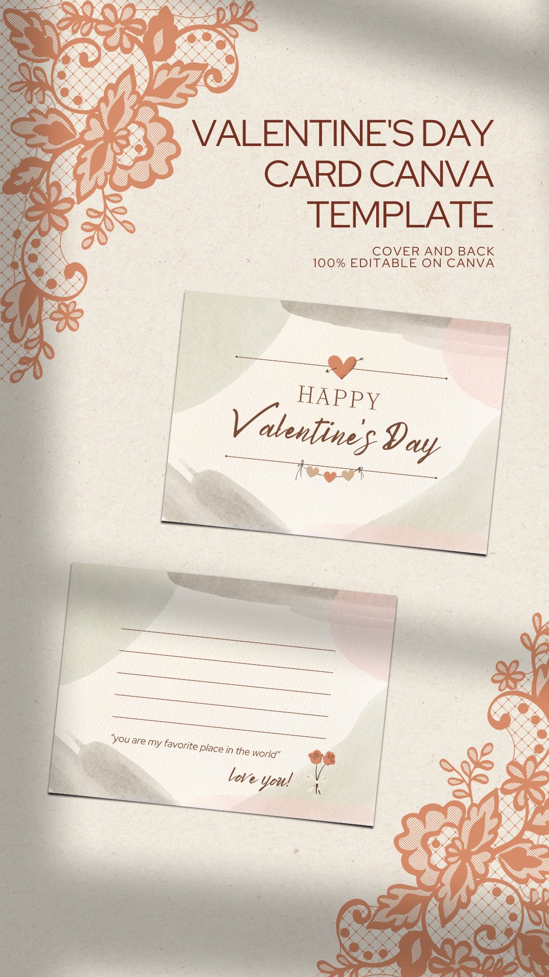 VALENTINE'S DAY CARD CANVA TEMPLATE (5192454)